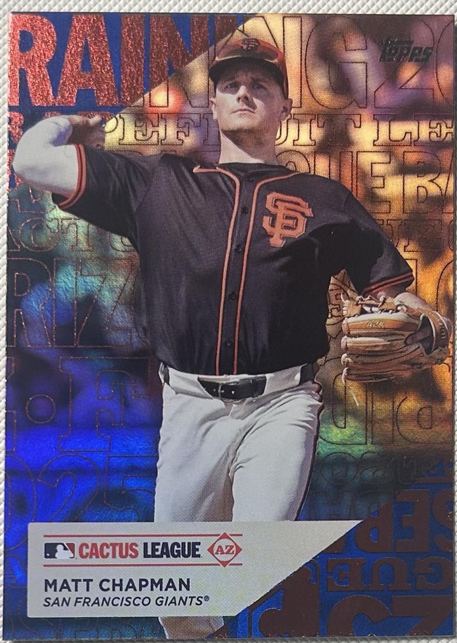Matt Chapman [Blue Foil] #TG-25 Prices | 2025 Topps Training Ground ...