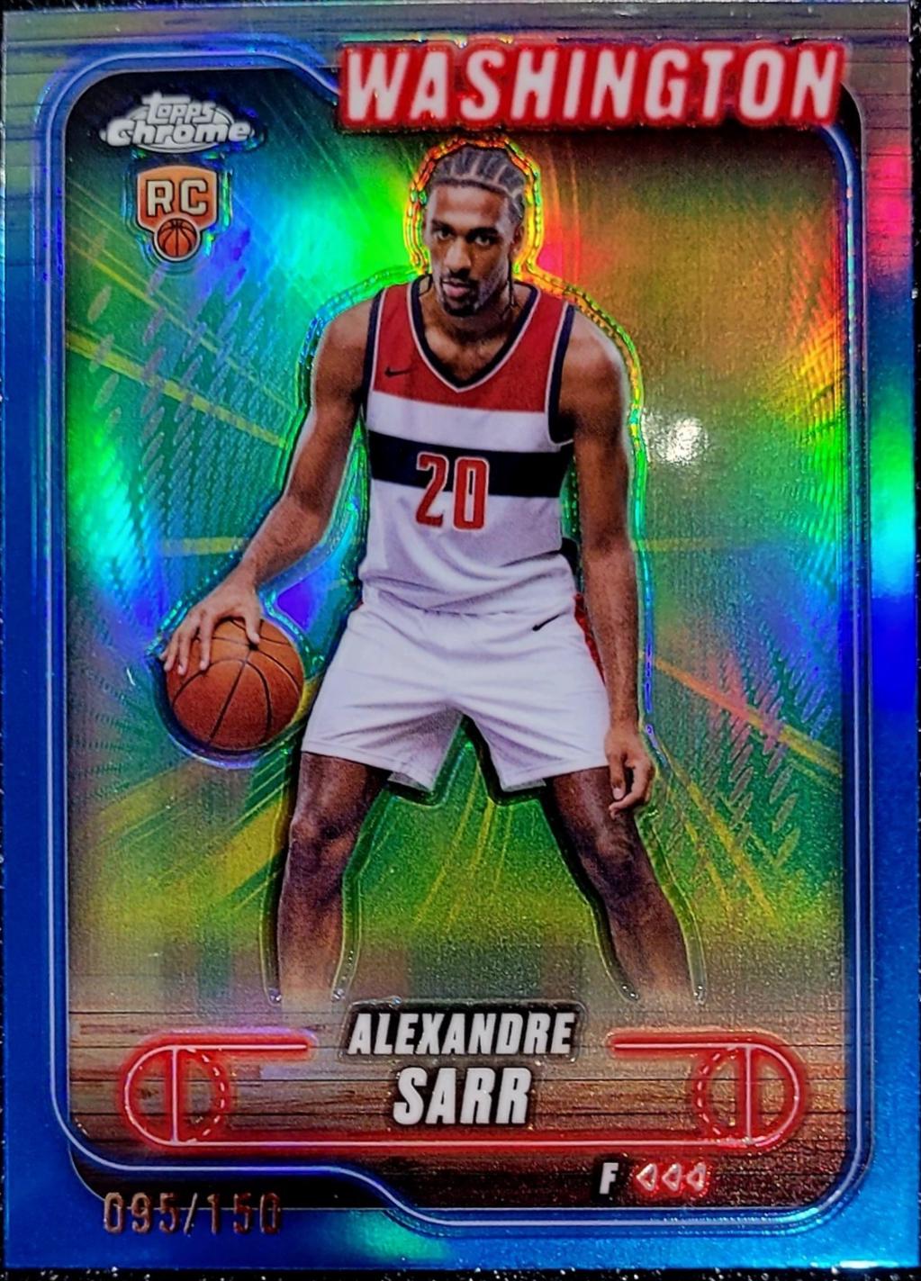Alexandre Sarr [Blue Basketball Refractor] #136 Prices | 2024 Topps ...