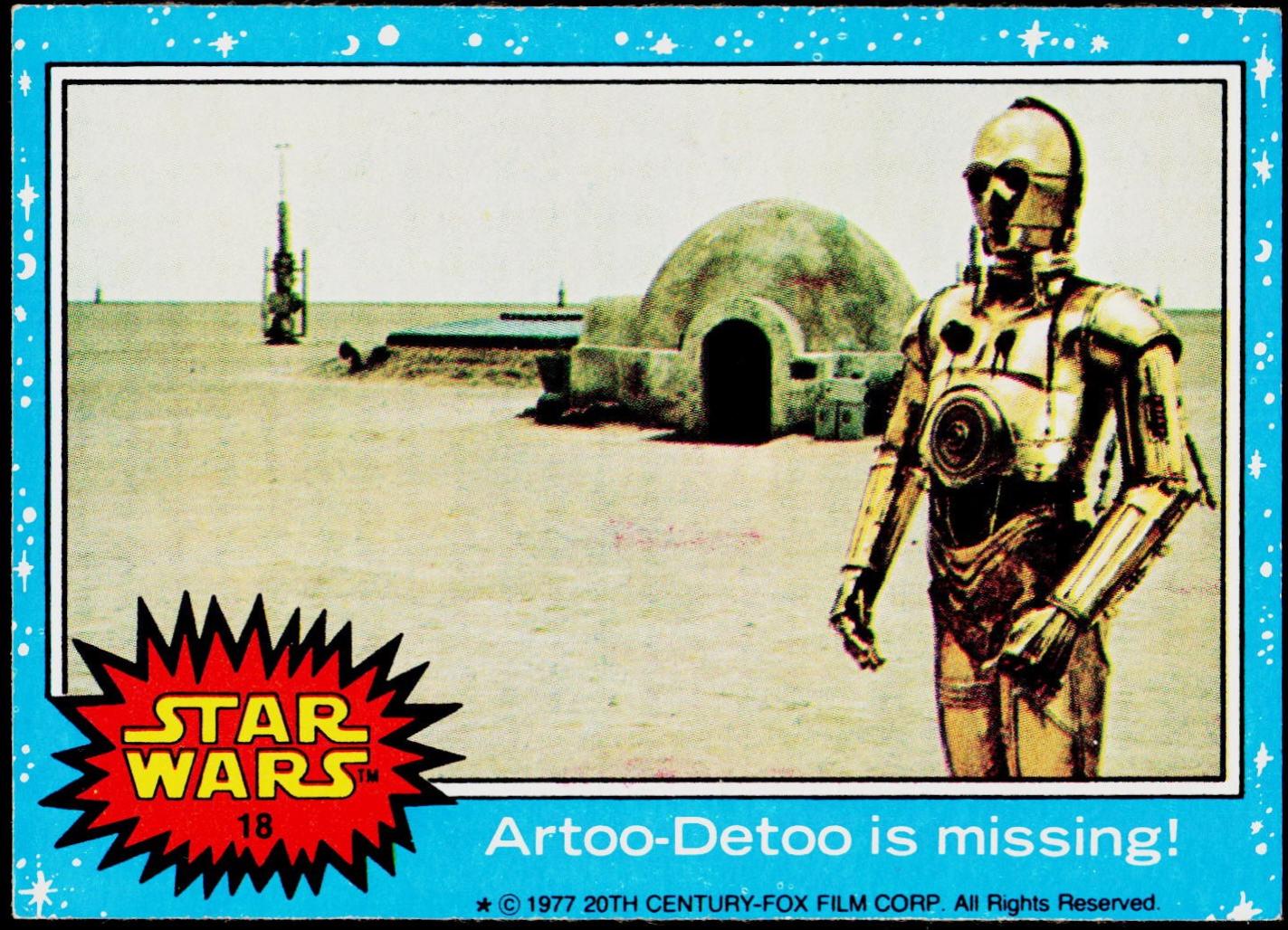 Artoo-Detoo is missing! #18 Prices | Star Wars 1977 Topps | Star Wars Cards