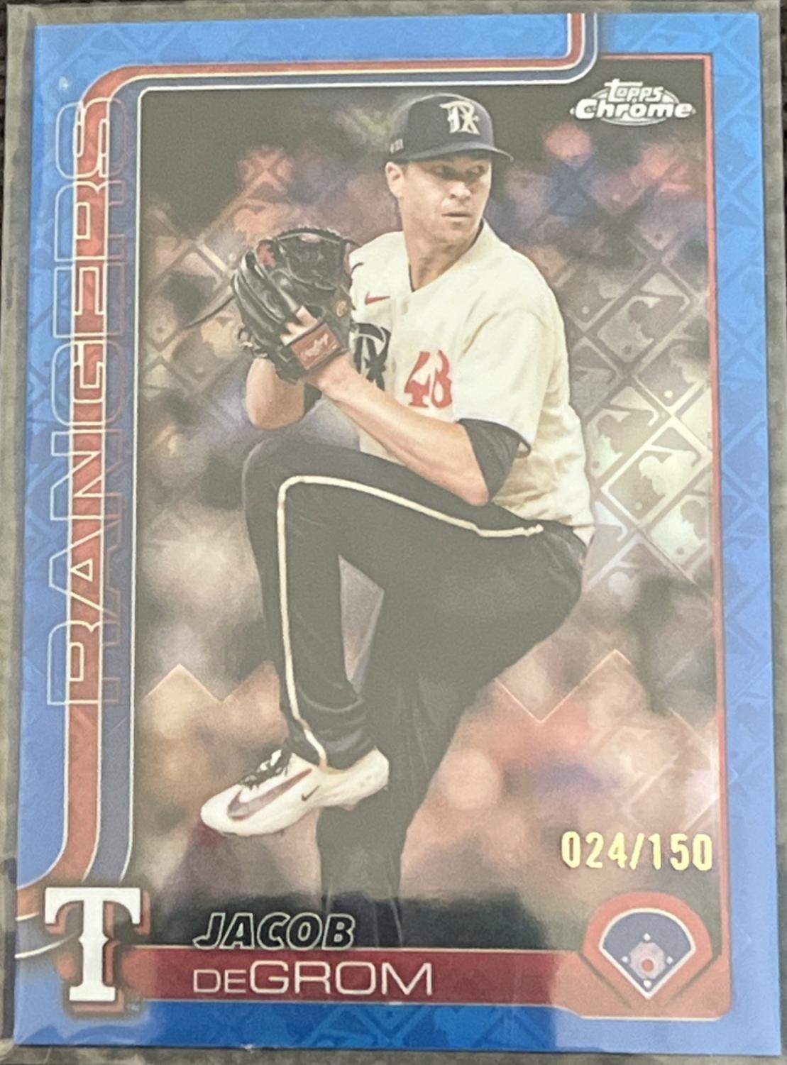 Jacob deGrom [Blue Refractor] #214 Prices | 2025 Topps Chrome ...