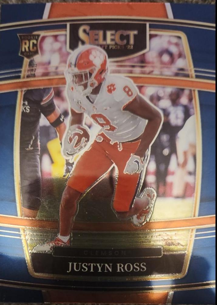 Justyn Ross [Blue] #13 Prices [Rookie] | 2022 Panini Select Draft Picks ...