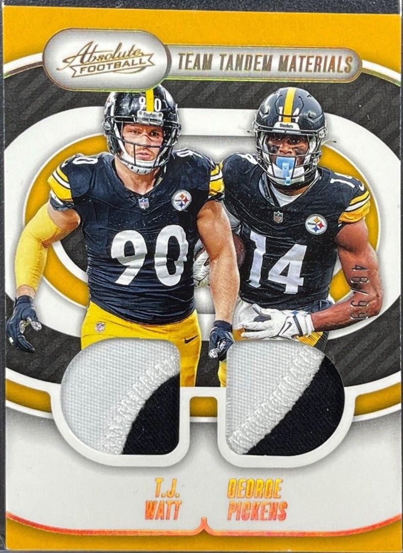 T.J. Watt / George Pickens [Gold] #TTM-PIT Prices | 2024 Panini ...