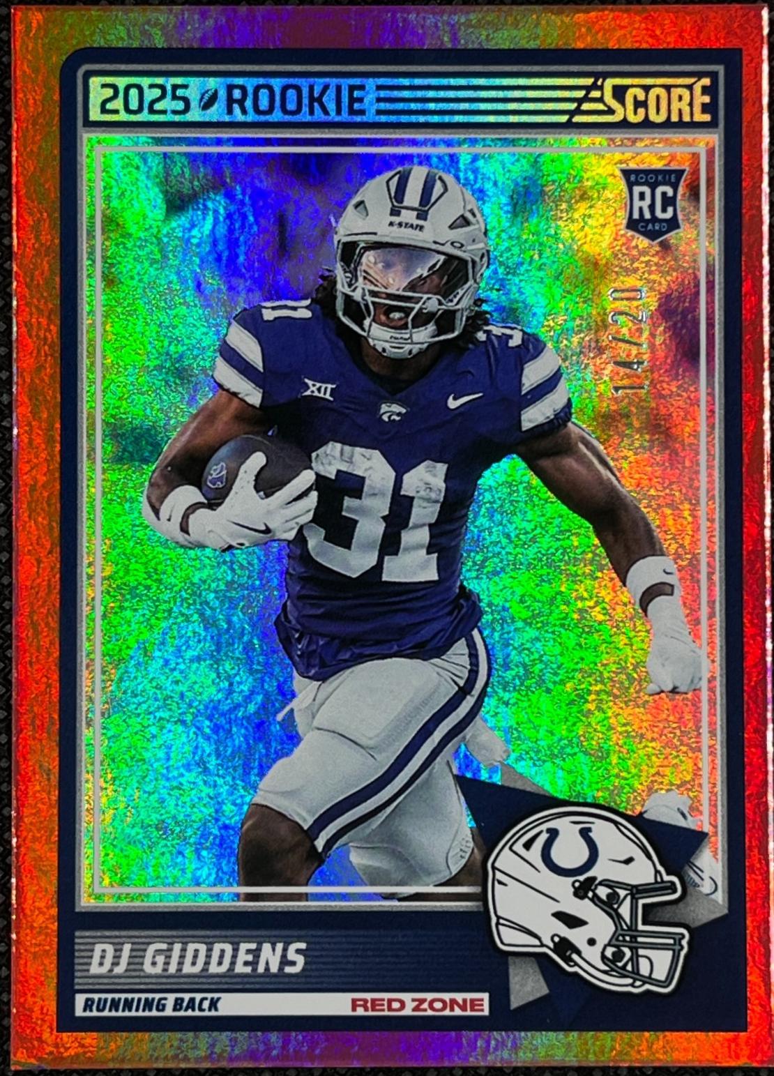 DJ Giddens [Red Zone] #95 Prices | 2025 Panini Score Rookie | Football ...