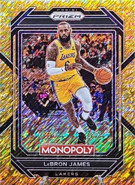 LeBron James [Gold Shimmer] #40 Prices | 2022 Panini Prizm Monopoly ...