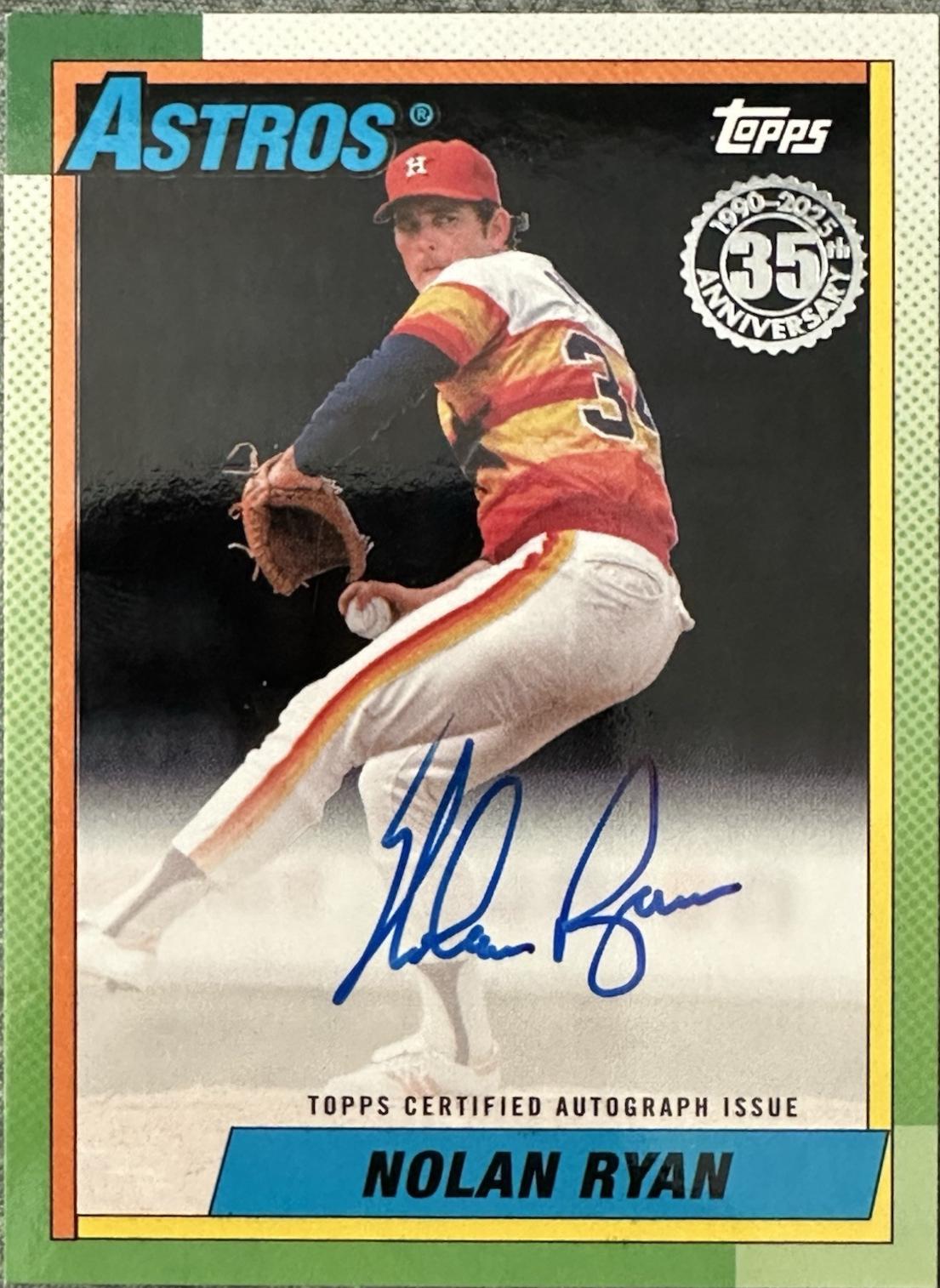 Nolan Ryan [Black] #90AU-NRN Prices | 2025 Topps 1990 Autograph ...
