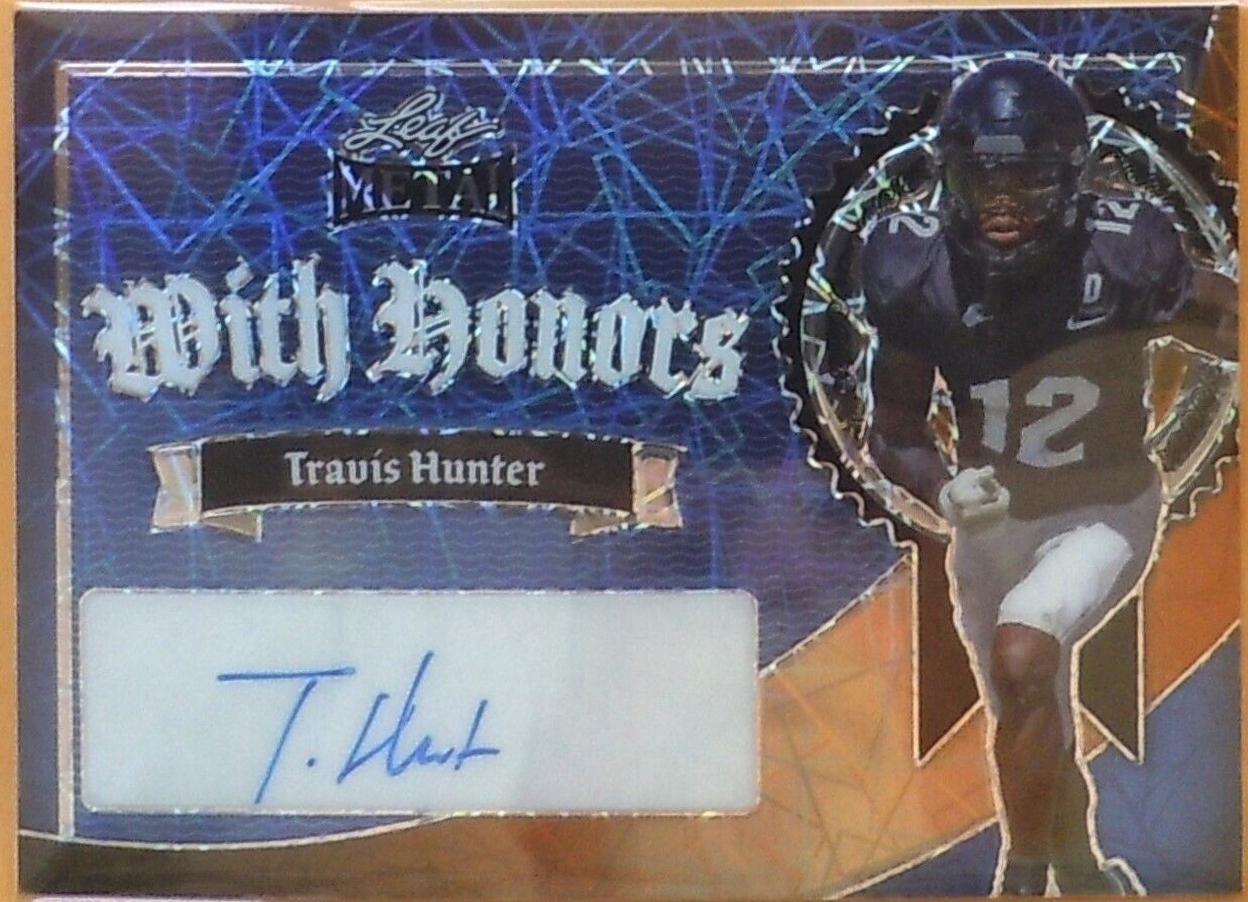 Travis Hunter [Blue Laser] #WH-TH1 Prices | 2024 Leaf Metal With Honors ...