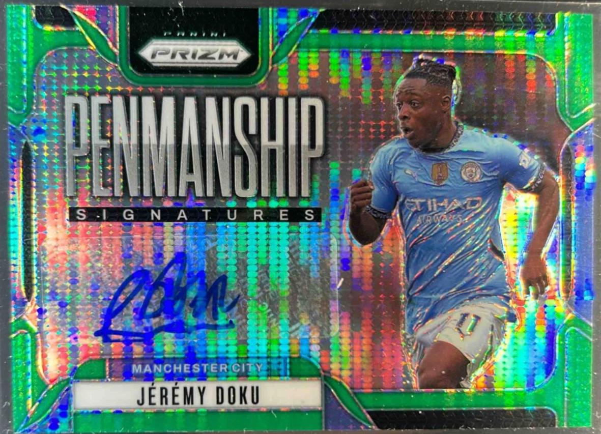 Jeremy Doku [Green Pulsar] #P-JD Prices | 2024 Panini Prizm Premier ...