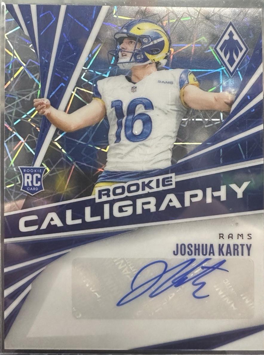 Joshua Karty [Lazer] #25 Prices | 2024 Panini Phoenix Rookie ...