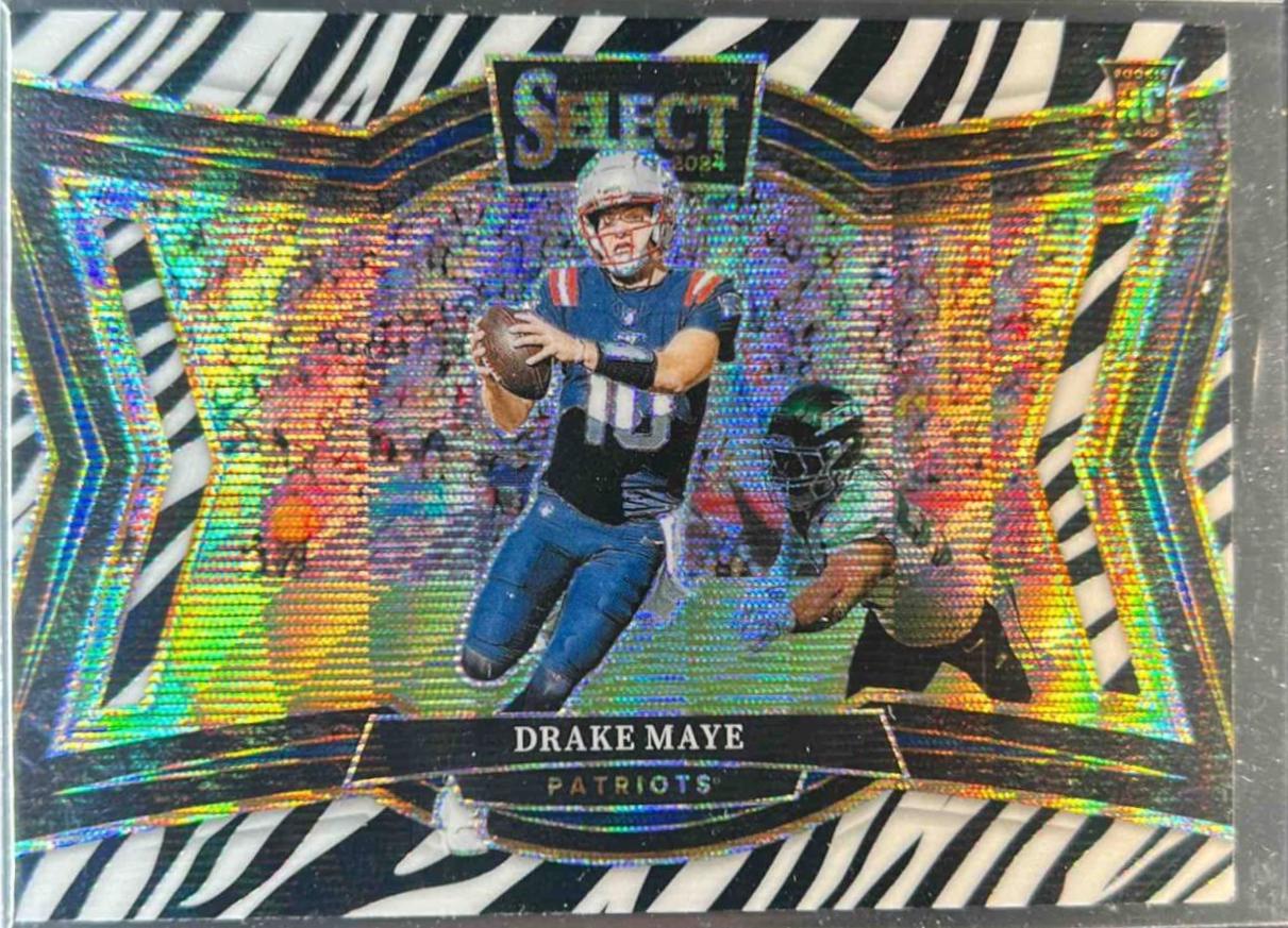Drake Maye [Zebra Prizm] #475 Prices | 2024 Panini Select | Football Cards