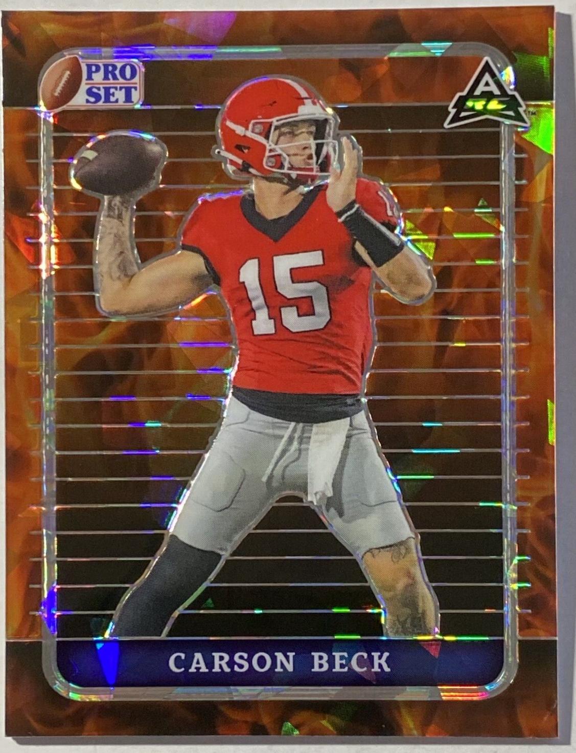 Carson Beck [Fire Crystal] #52 Prices | 2023 Pro Set Metal | Football Cards