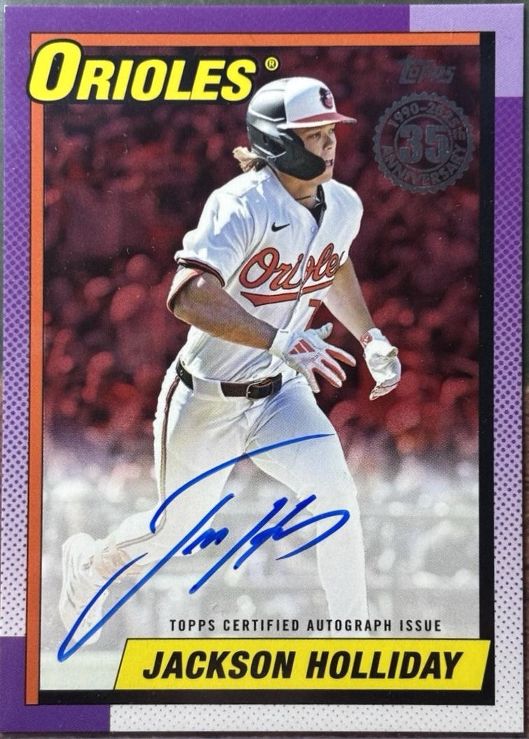 Jackson Holliday [Red] #90A-JH Prices | 2025 Topps 1990 Autograph ...