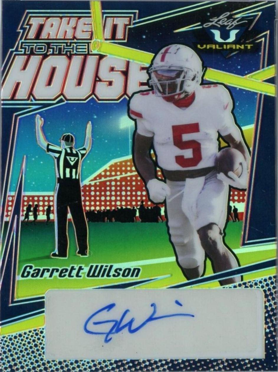 Garrett Wilson [Navy Blue] #BA-GW1 Prices | 2022 Leaf Valiant ...