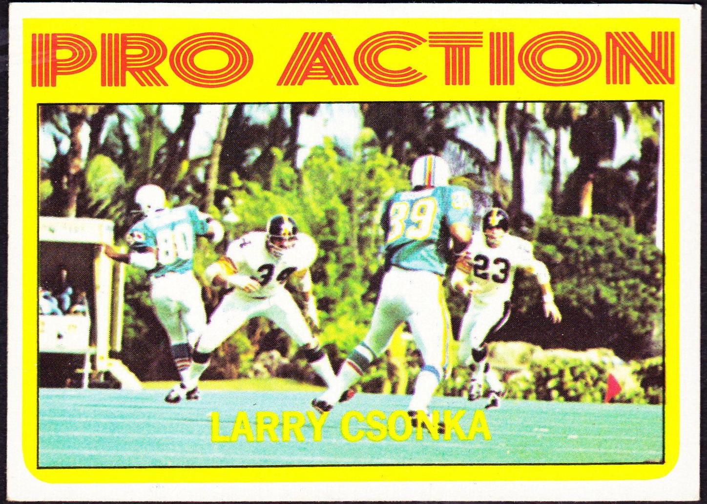 Larry Csonka [In Action] #259 Prices | 1972 Topps | Football Cards
