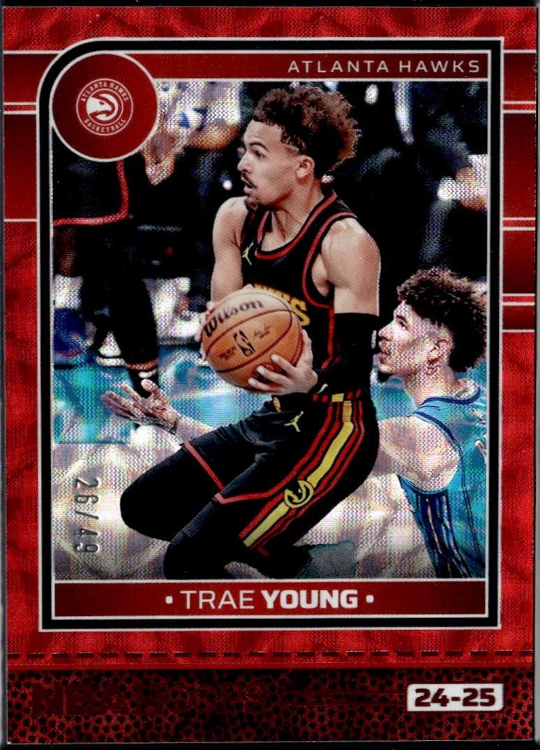 Trae Young [Red Scope] #85 Prices | 2024 Panini NBA Hoops | Basketball ...