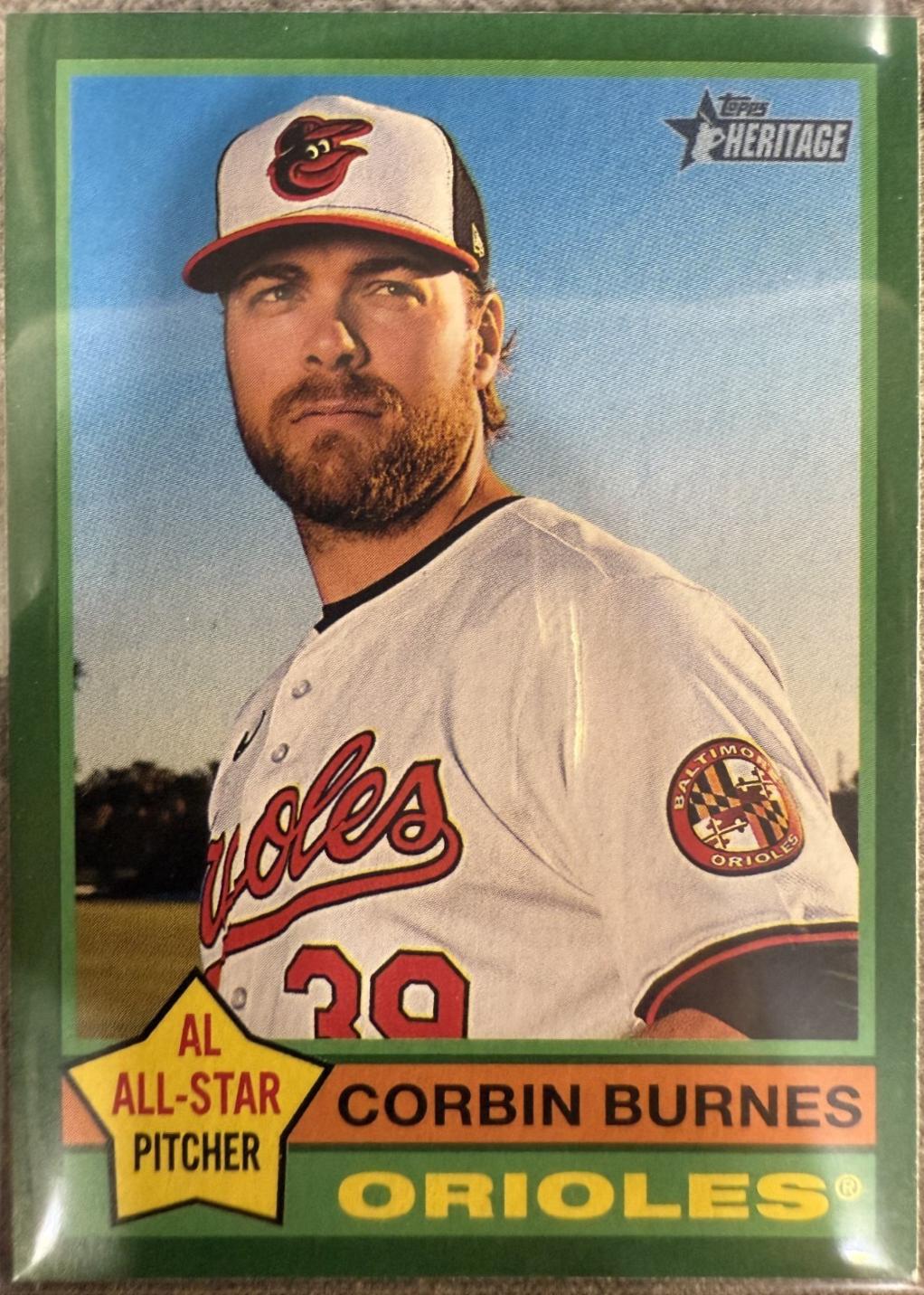 Corbin Burnes [Green Border] #140 Prices | 2025 Topps Heritage ...