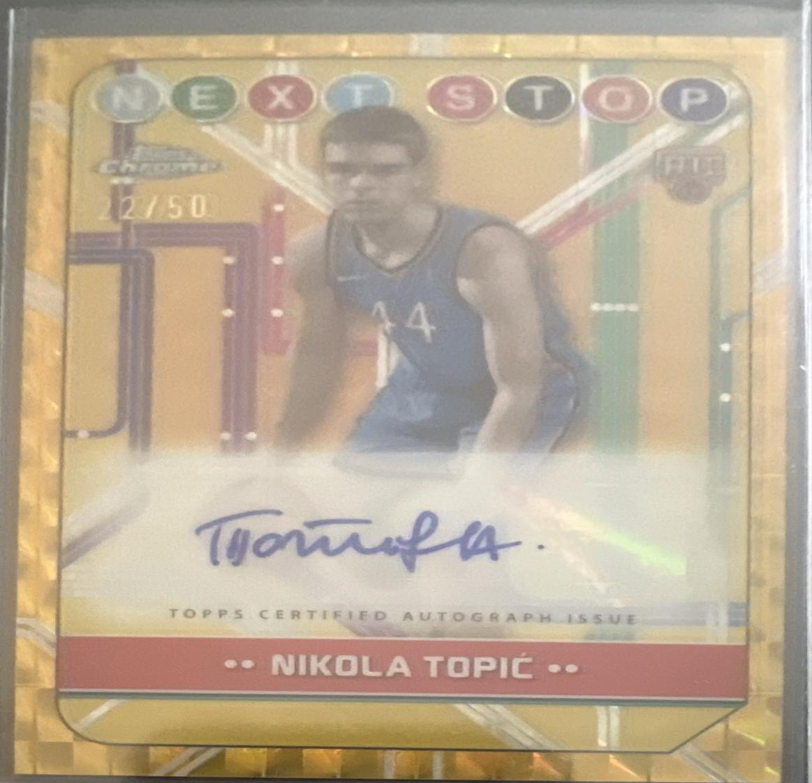 Nikola Topic [Gold Refractor] #NSS-NT Prices | 2024 Topps Chrome Next ...
