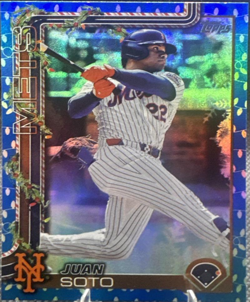 Juan Soto [Blue Chrome] #H150 Prices | 2025 Topps Holiday | Baseball Cards