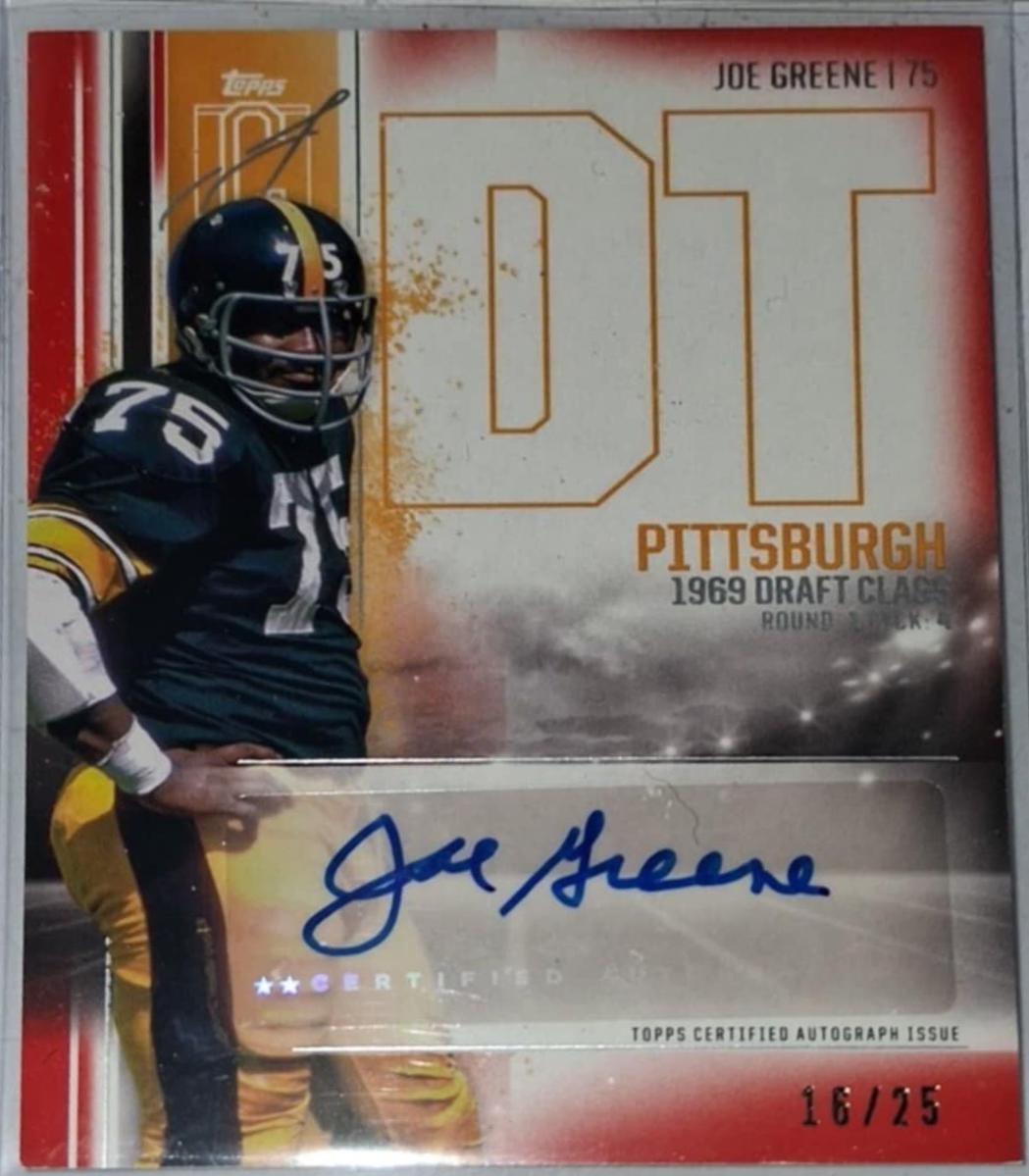 Joe Greene [Red] #VCA-JG Prices | 2024 Topps Signature Class Veterans ...