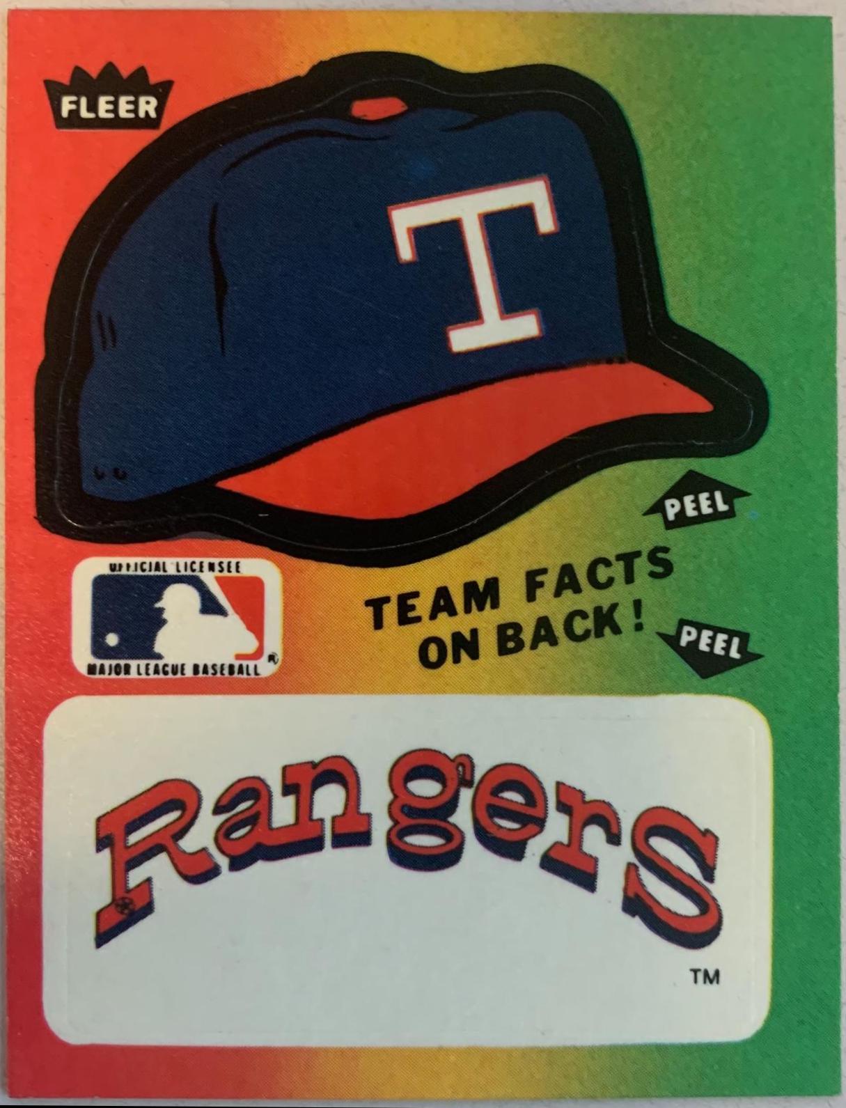 Texas Rangers Cap #TEXAS RANGERS CAP Prices | 1983 Fleer Stickers ...