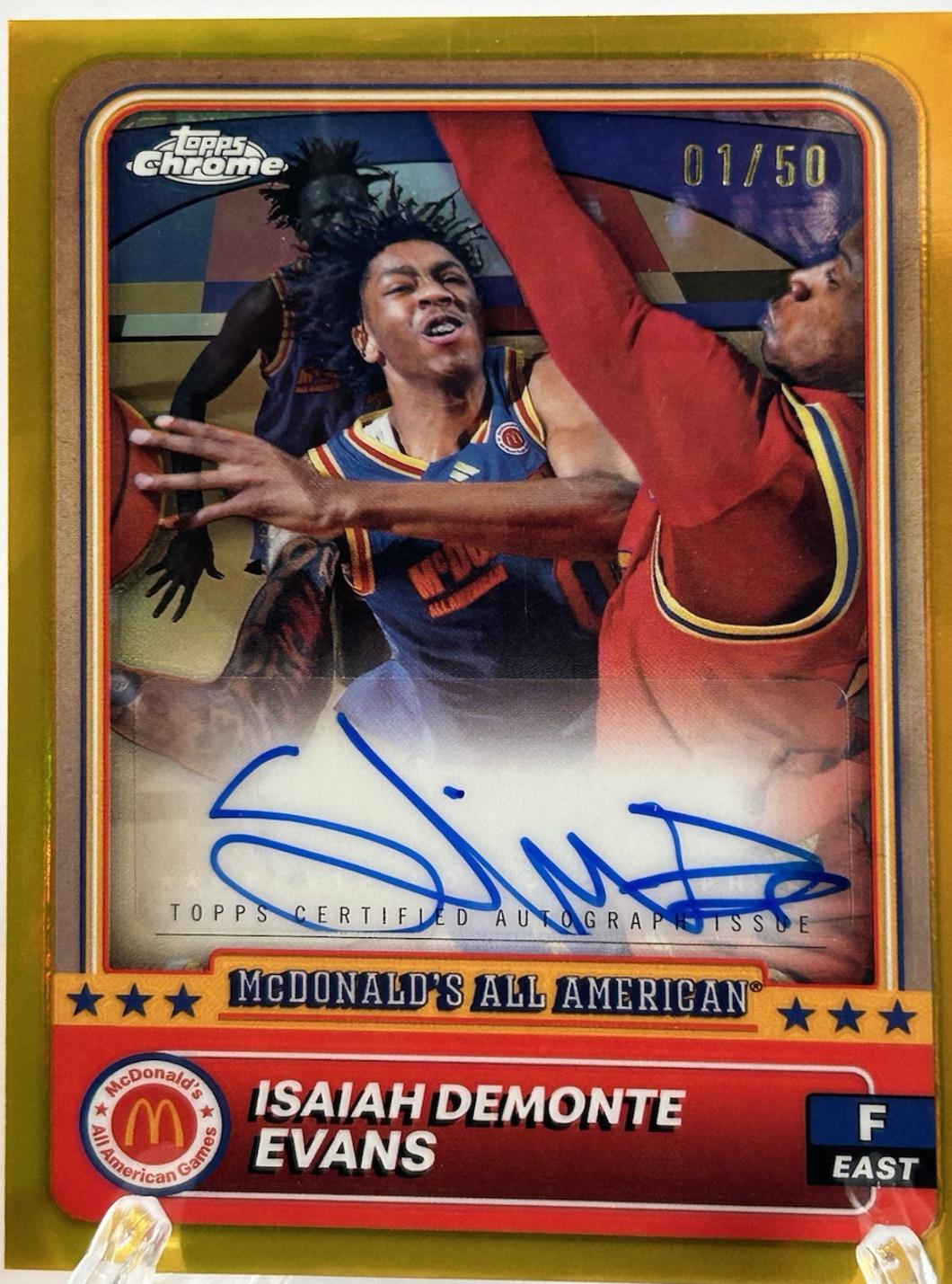 Isaiah Demonte Evans [Gold Autograph Refractor] #27 Prices | 2024 Topps ...