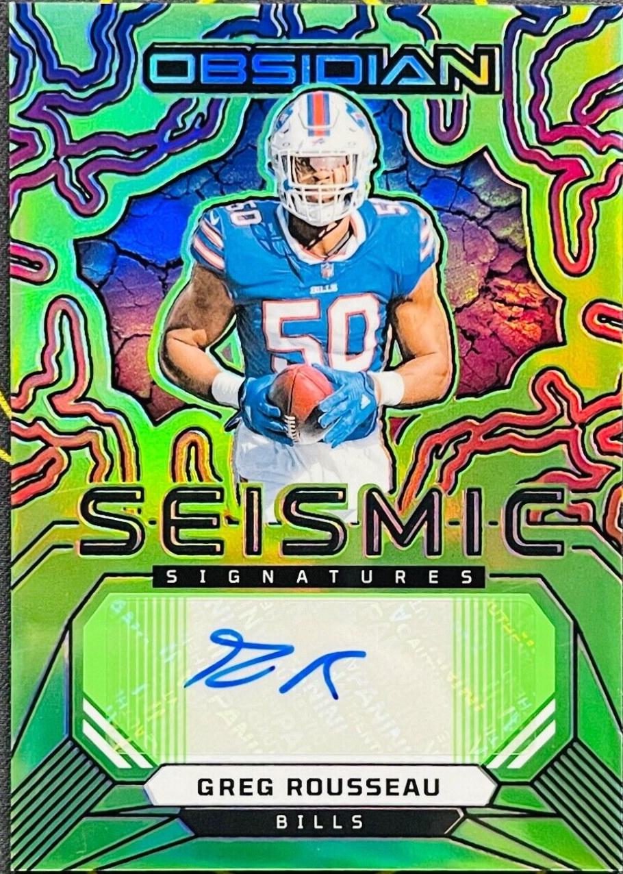 Greg Rousseau [Green] #SS-GRU Prices | 2024 Panini Obsidian Seismic ...