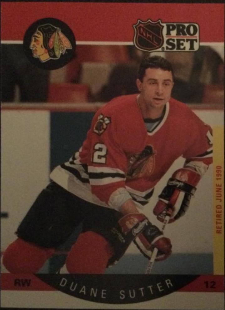 Prix de Duane Sutter [Error] #61 | 1990 Pro Set | Cartes de Hockey