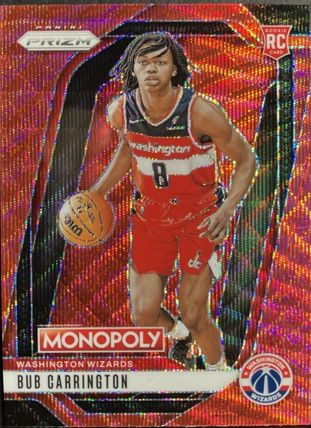 Bub Carrington [Red Wave] #87 Prices | 2024 Panini Prizm Monopoly ...