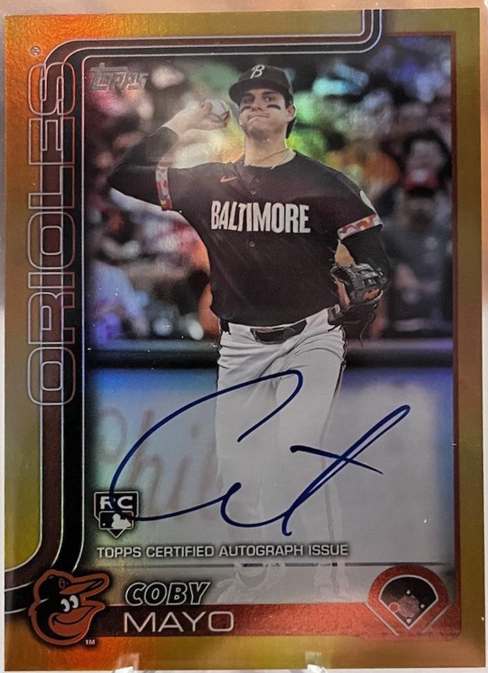 Coby Mayo [Gold Foil Flagship Real One Autograph] #20 Prices | 2025 ...
