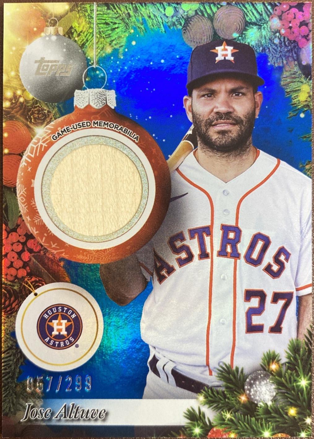 Jose Altuve [Blue] #PR-JA Prices | 2025 Topps Holiday Player Relic ...