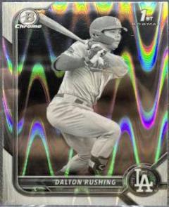 Dalton Rushing [Black & White RayWave] #BDC-84 Prices | 2022 Bowman ...