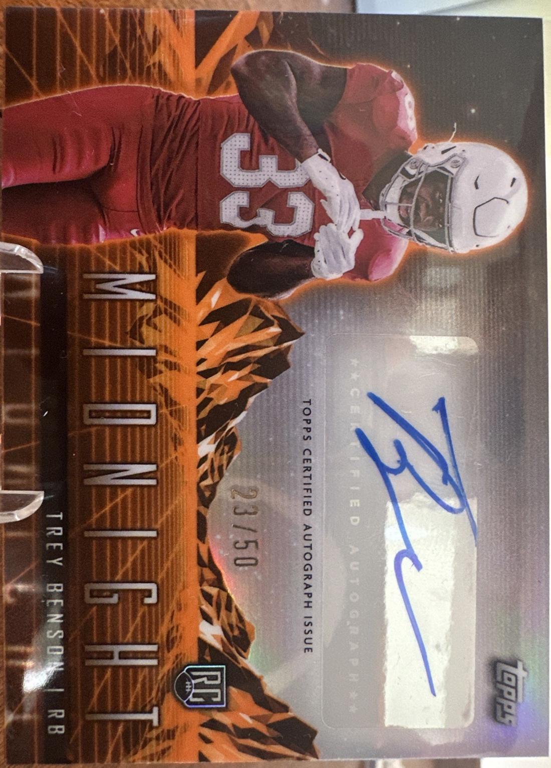 Trey Benson [Summer Solstice] #RHS-TB Prices | 2024 Topps Midnight ...