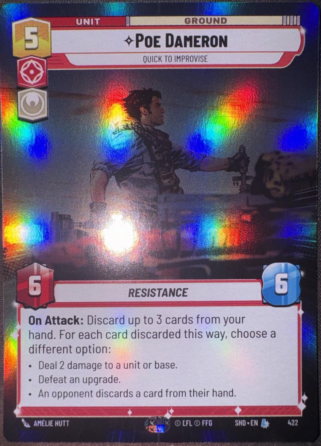 Poe Dameron - Quick to Improvise [Hyperspace Foil] #422 Prices | Star ...