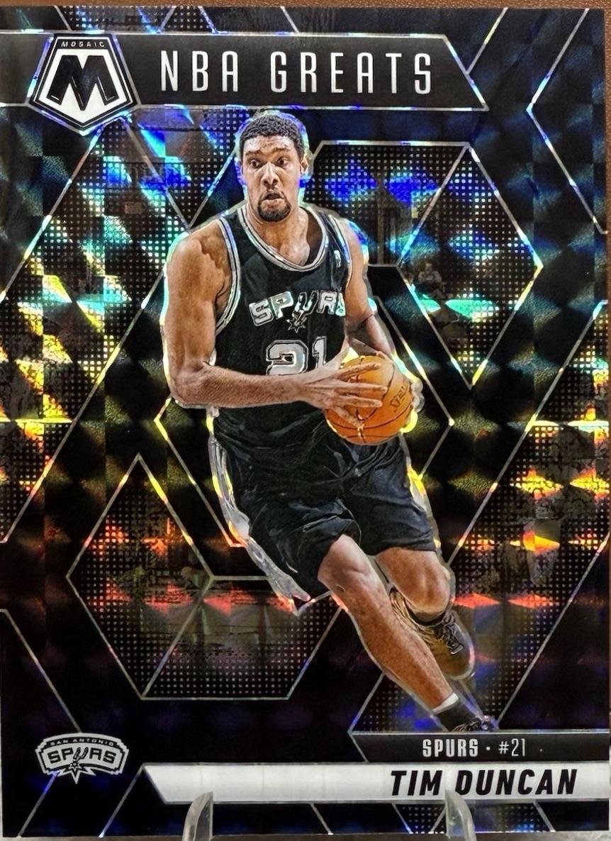 Tim Duncan [Black] #291 Prices | 2024 Panini Mosaic | Basketball Cards