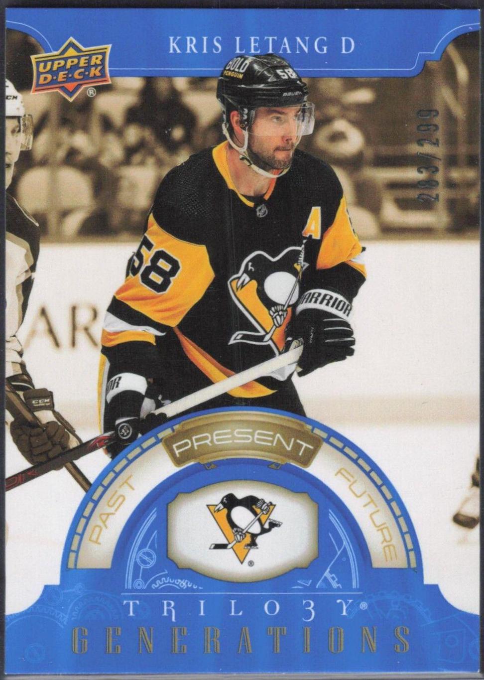 Kris Letang [Blue] #TG-15B Prices | 2022 Upper Deck Trilogy Generations ...