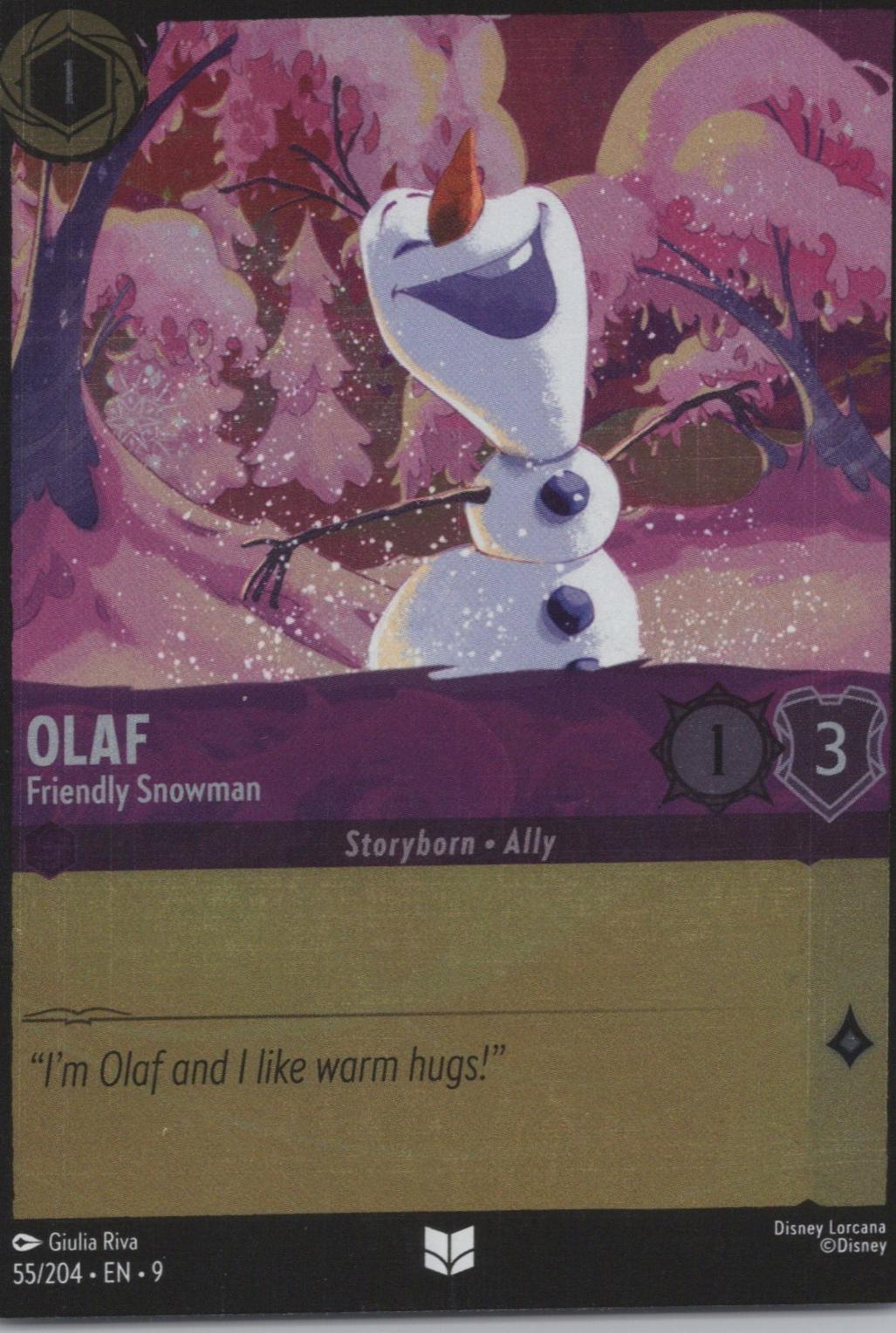 Olaf - Friendly Snowman [Foil] #55 Prices | Lorcana Fabled | Lorcana Cards