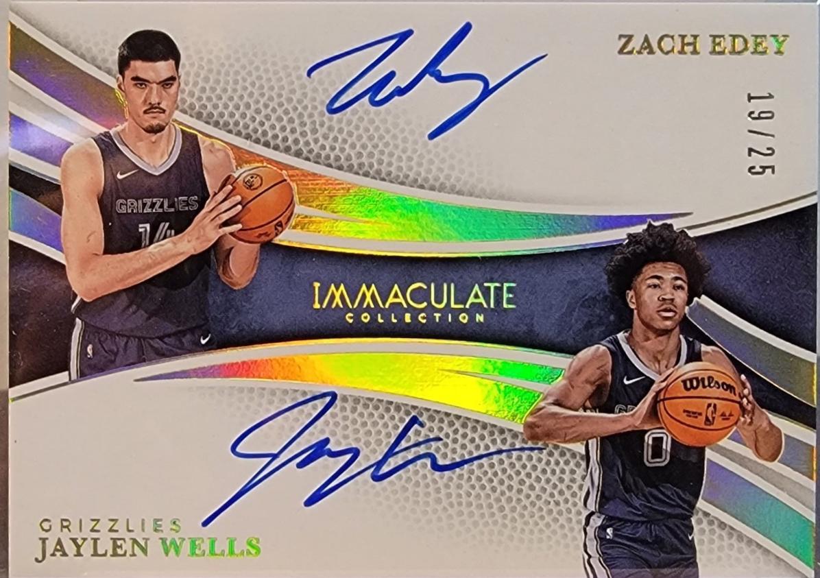 Zach Edey / Jaylen Wells #7 Prices | 2024 Panini Immaculate Dual ...