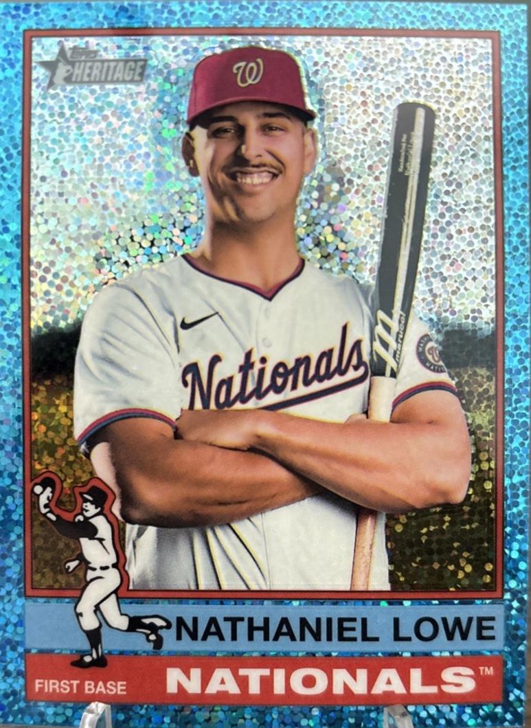 Nathaniel Lowe [Light Blue Sparkle] #485 Prices | 2025 Topps Heritage ...