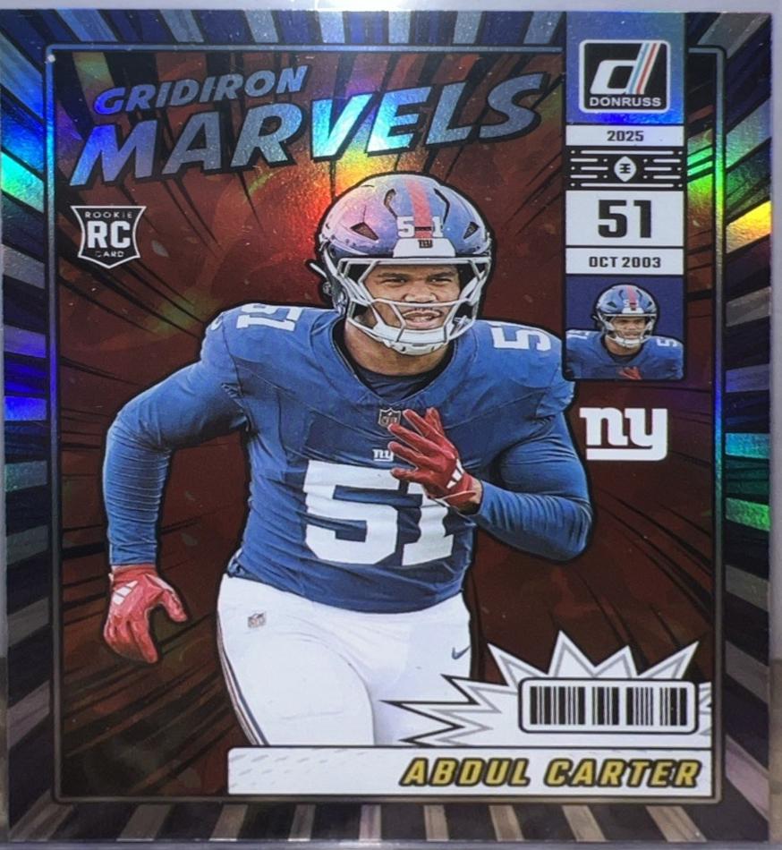 Abdul Carter #GM-ACR Prices | 2025 Panini Donruss Gridiron Marvels ...