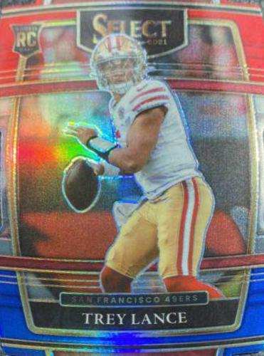 Trey Lance [Red Blue Die Cut] #45 Prices | 2021 Panini Select ...