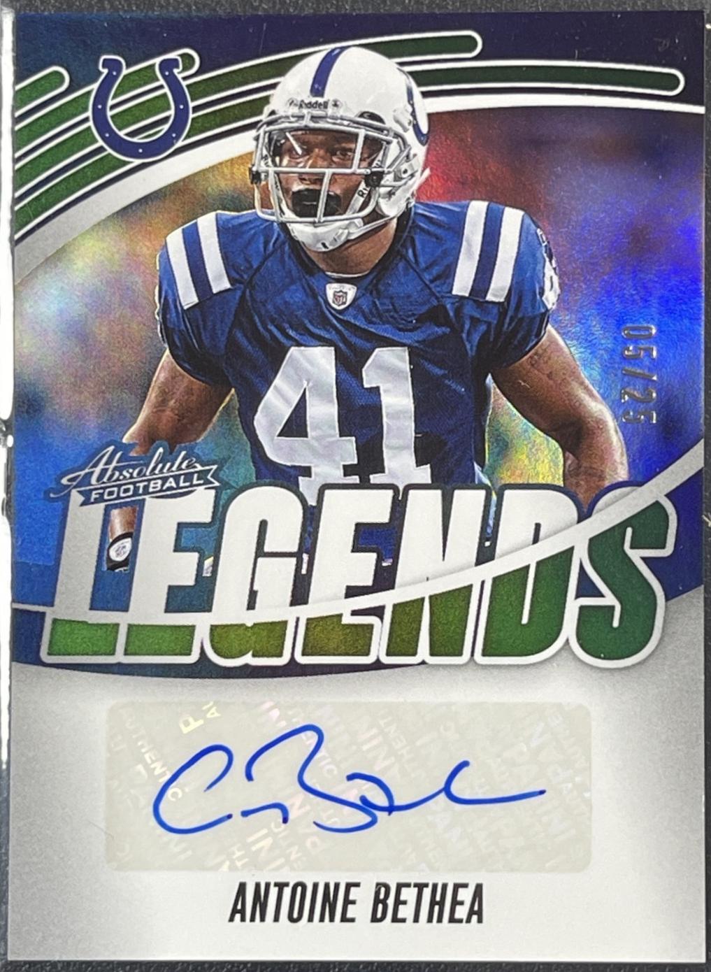 Antoine Bethea [Green] #ALS-ABA Prices | 2025 Panini Absolute Legends ...