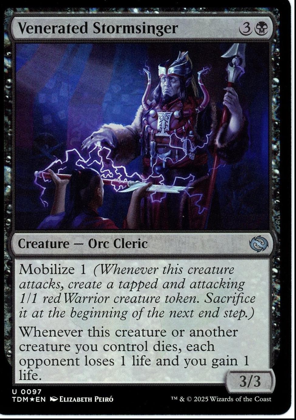 Venerated Stormsinger [Foil] #97 Prices | Magic Tarkir: Dragonstorm ...