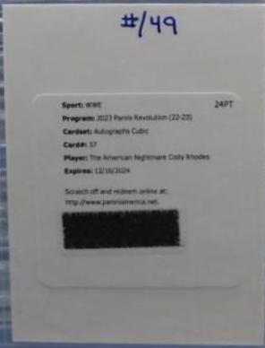 The American Nightmare Cody Rhodes [Cubic] #AG-CDR Prices | 2023 Panini ...
