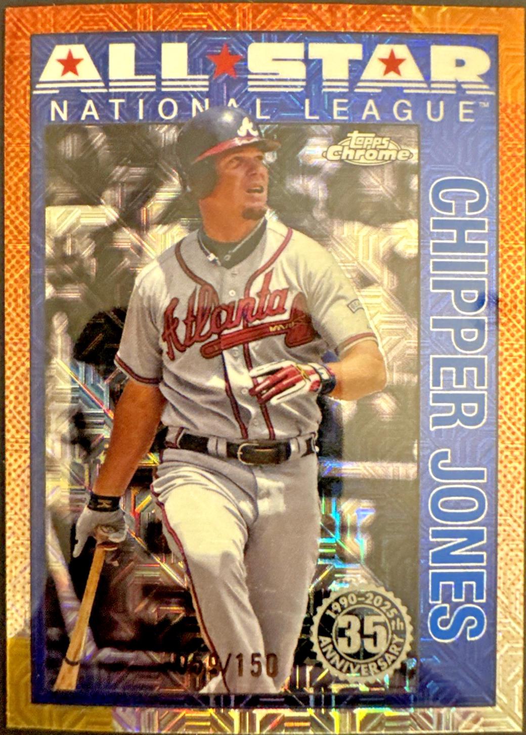 Chipper Jones [Blue Mojo] #90ASC-11 Prices | 2025 Topps 1990 Chrome All ...