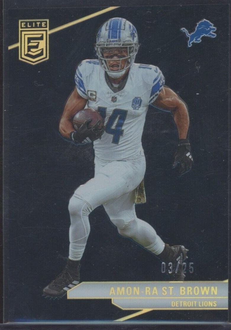 Amon-Ra St. Brown [Black] #87 Prices | 2024 Panini Donruss Elite ...