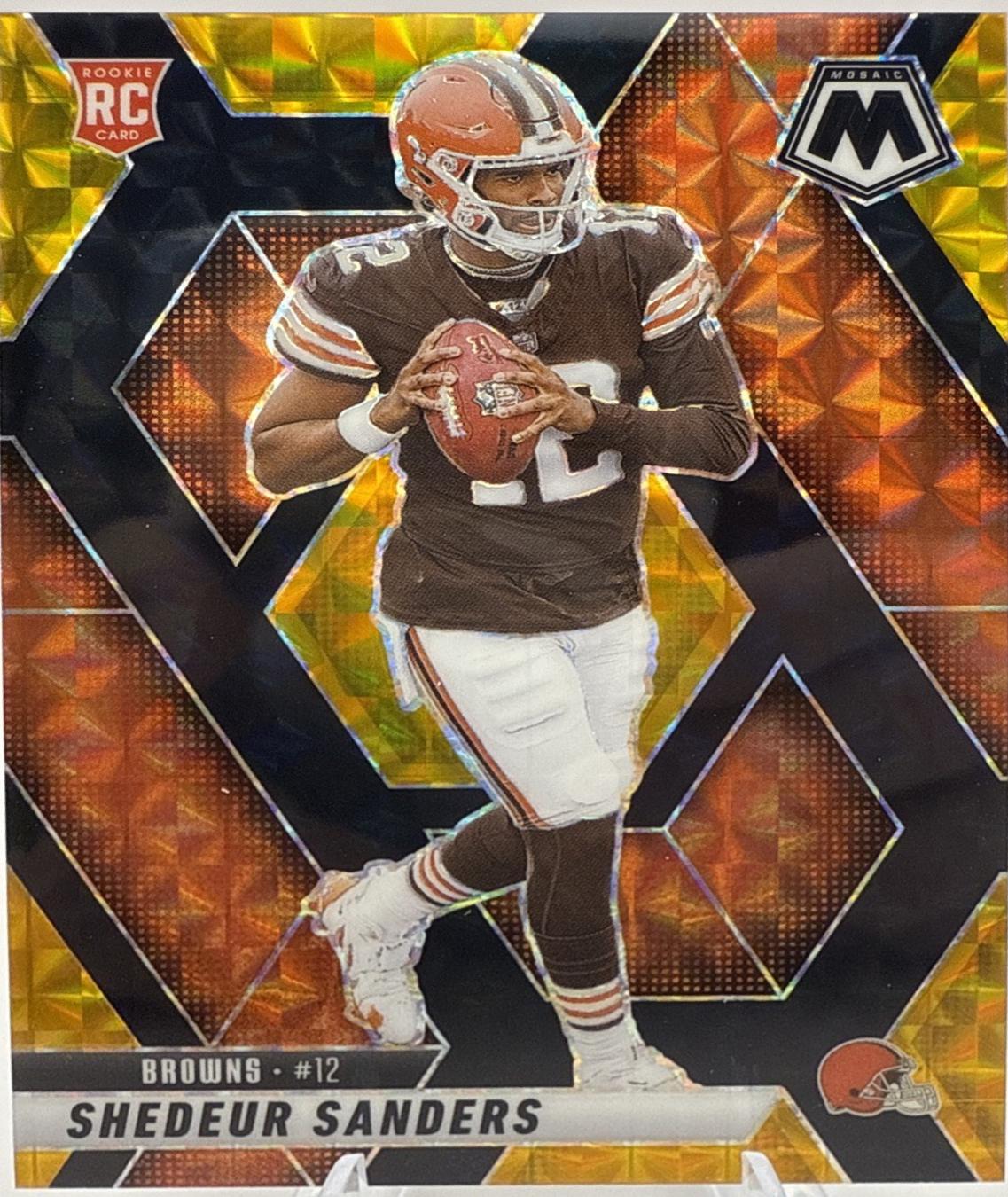 Shedeur Sanders [Mosaic Choice Black Gold] #302 Prices | 2025 Panini ...