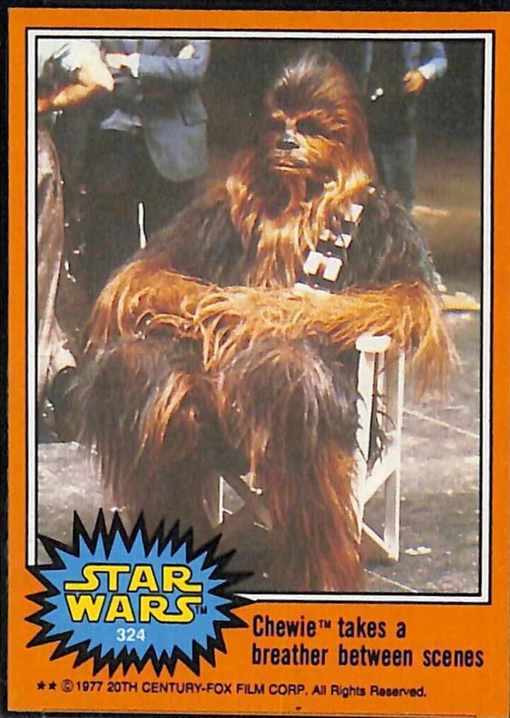 Chewie takes a breather between scenes #324 Prices | Star Wars 1977 ...