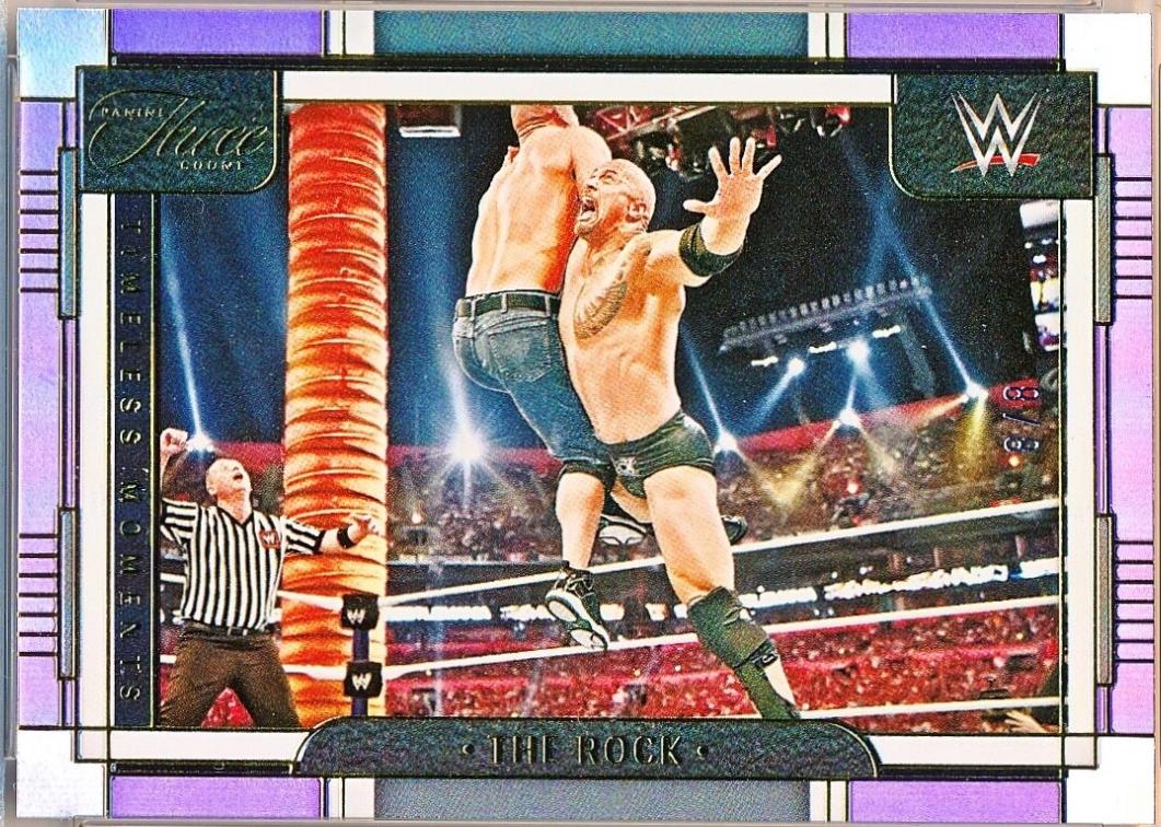 The Rock [Purple] #167 Prices | 2024 Panini Three Count WWE | Wrestling ...