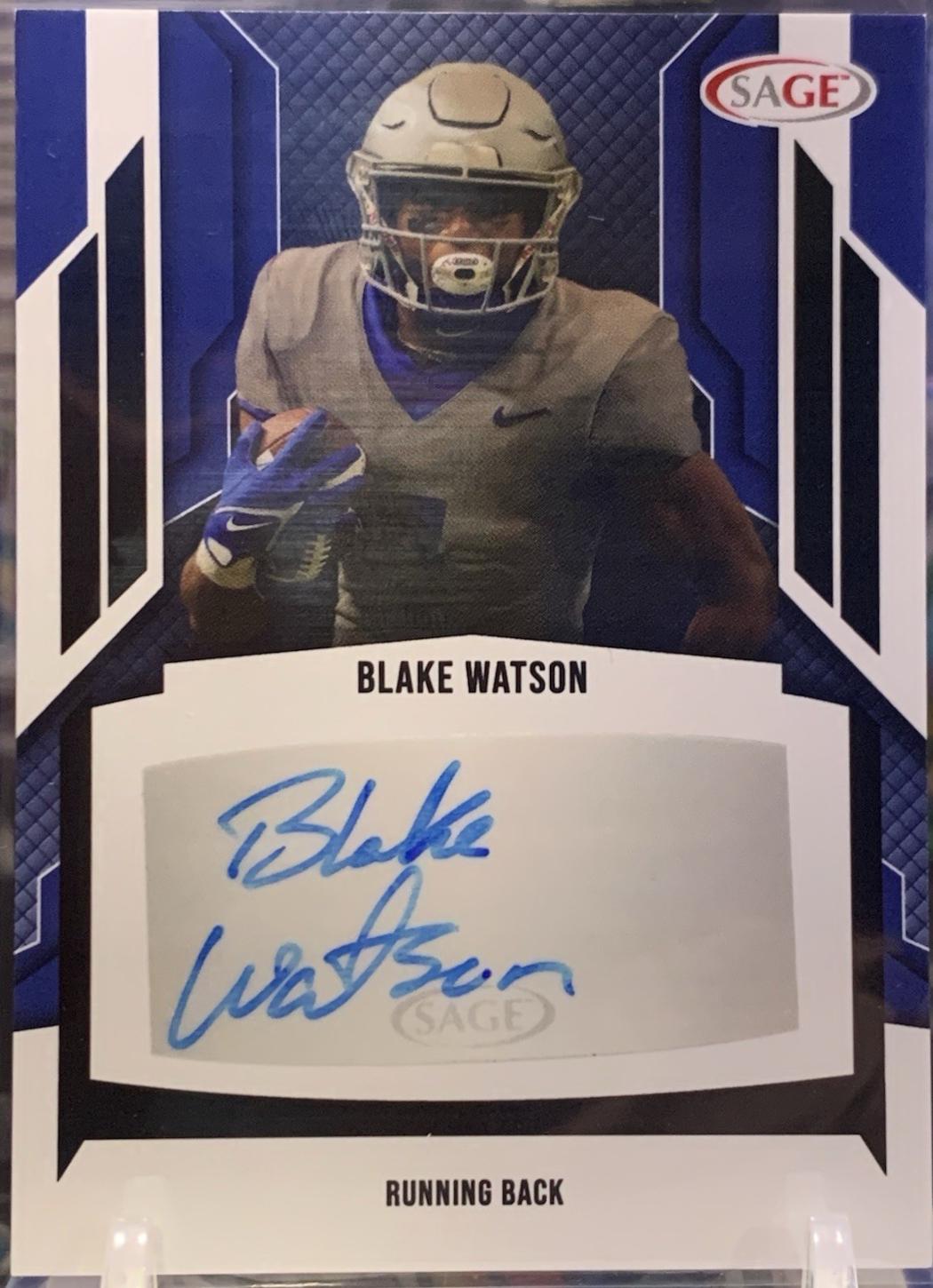 Blake Watson [Black] #A-BW Prices | 2024 Sage HIT Autographs | Football ...