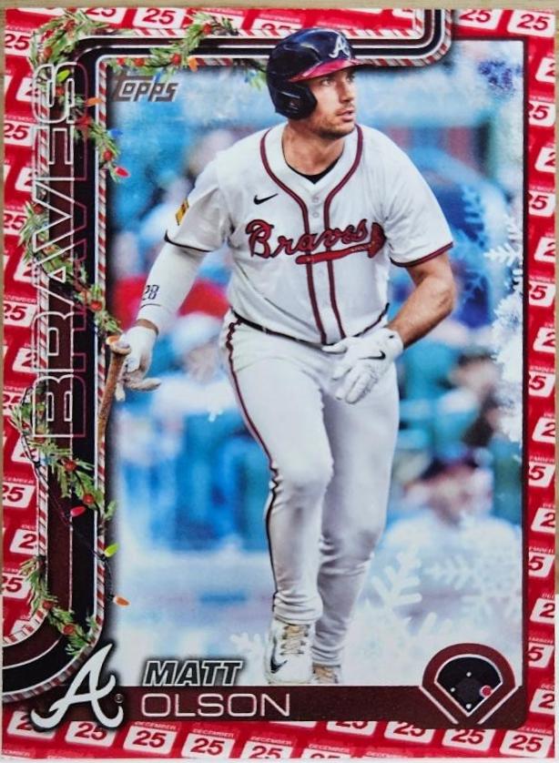 Matt Olson [Red Metallic] #H15 Prices | 2025 Topps Holiday | Baseball Cards