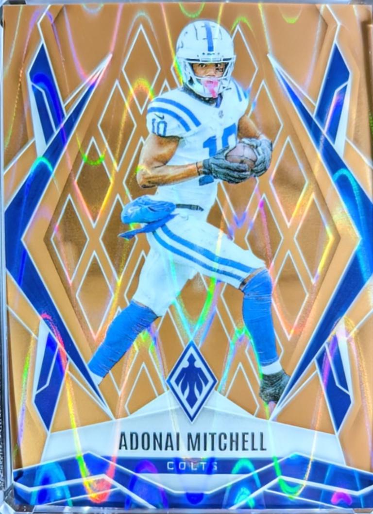 Adonai Mitchell [Silver Seismic] #53 Prices | 2025 Panini Phoenix ...